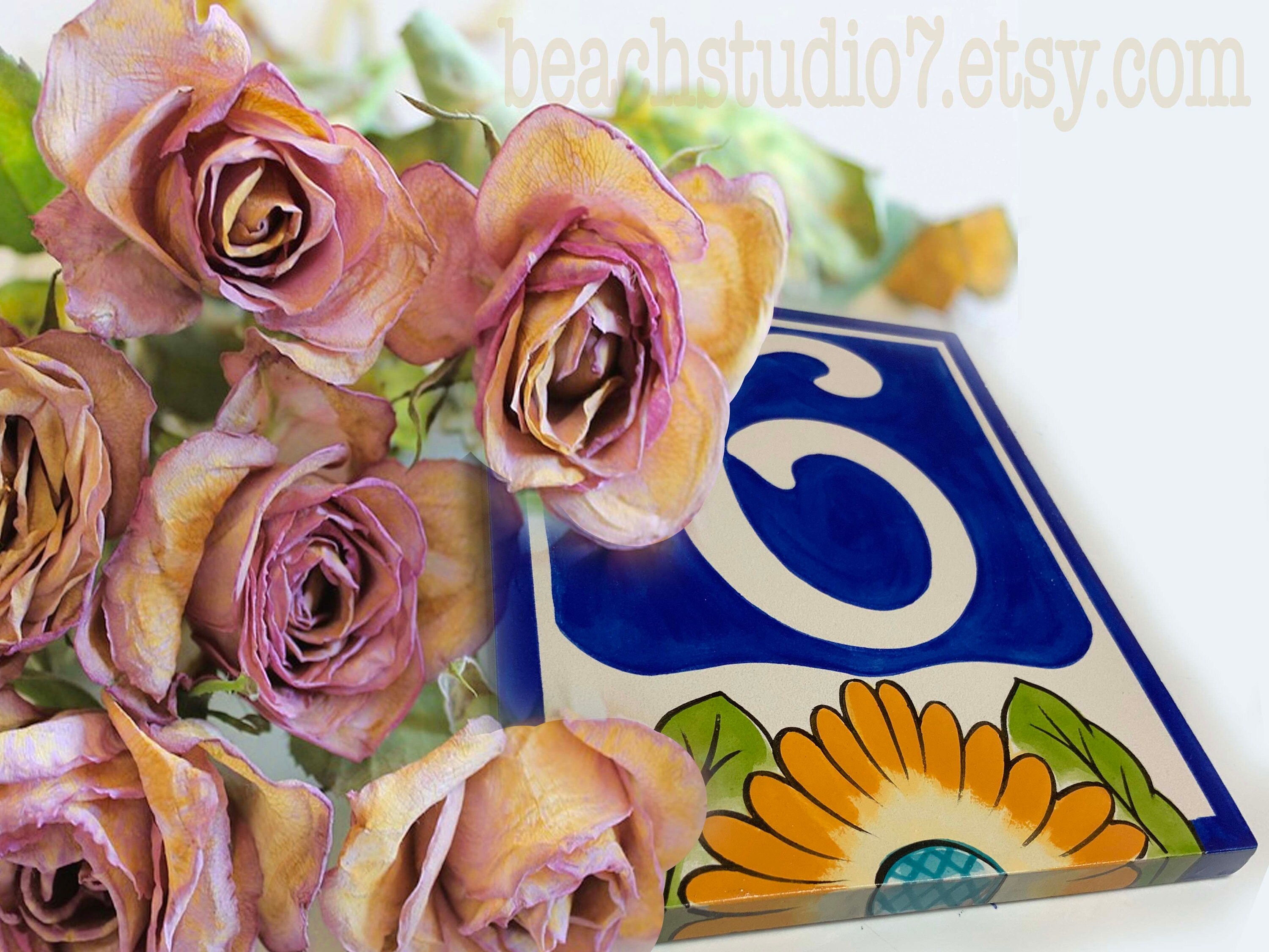 Wedding Table Numbers, Ceramic Floral Numbers for Wedding Tables ...