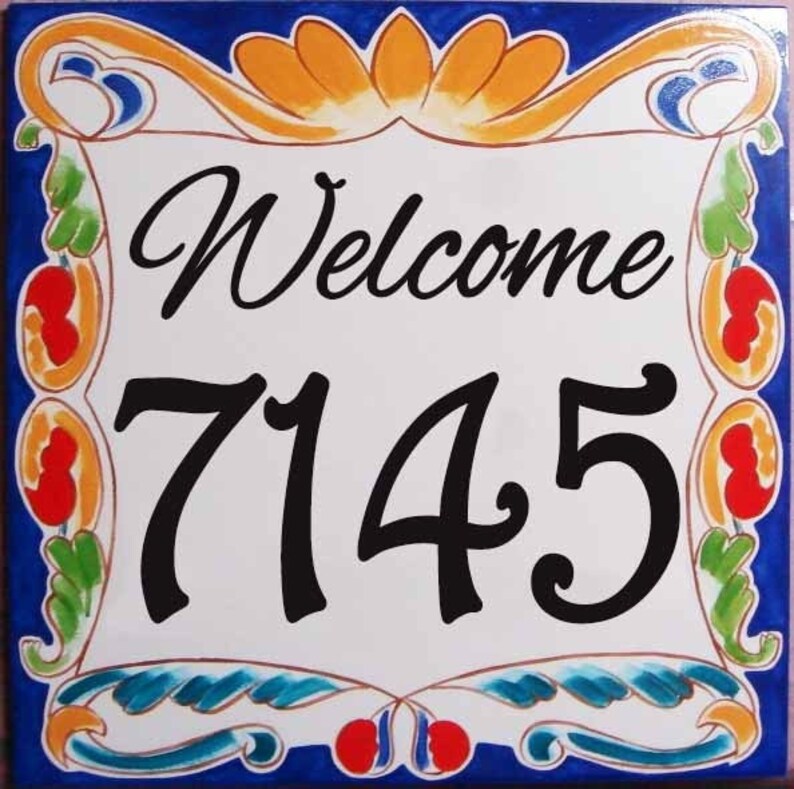 Large and Unique Custom Hand Painted Italian House Numbers - Etsy