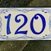 Cobalt Blue House Number Plaque Ceramic Hand Painted Address - Etsy