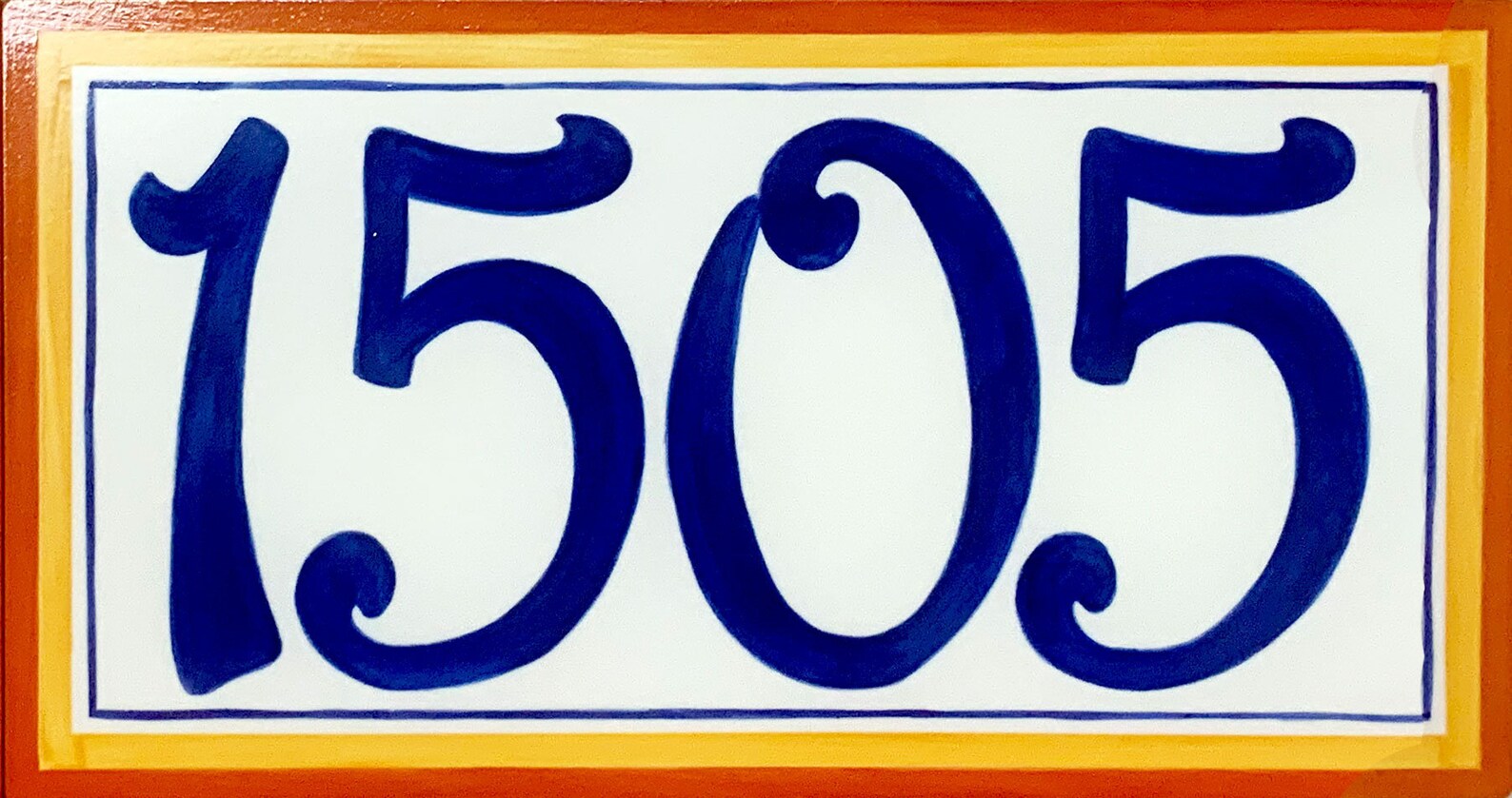 Address Sign, Large 5 Inch Numbers Ceramic House Number Plaque, Frost ...