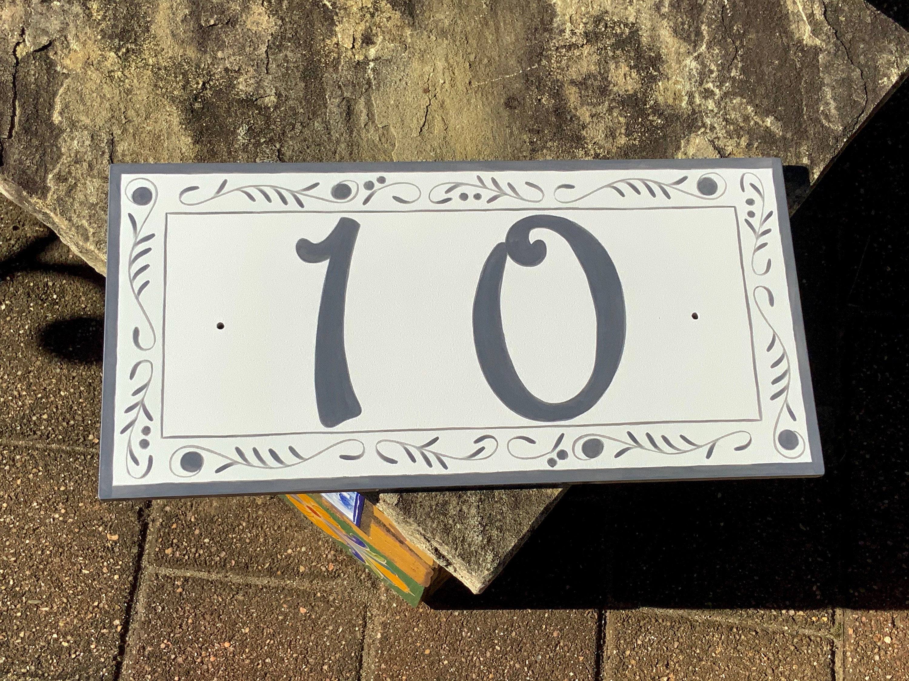 Visible, Large 5 Inch House Numbers Ceramic, Custom Hand Painted ...