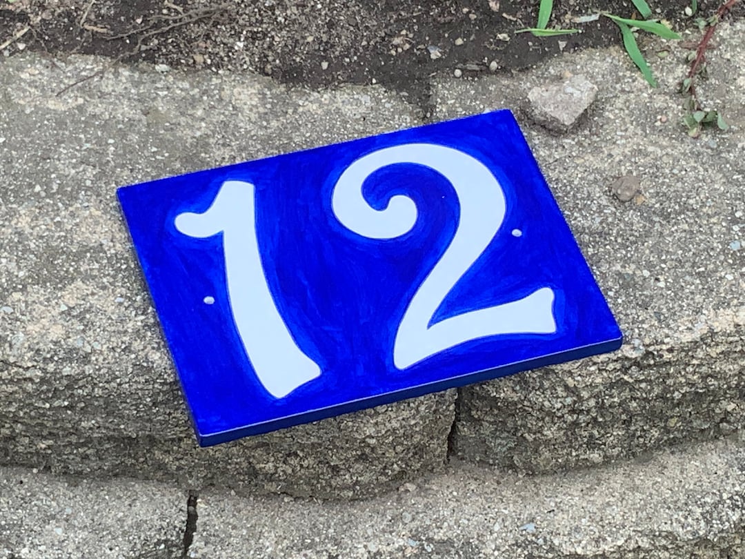 Small House Number Plaque With Large Numbers, Personalized Custom ...
