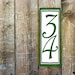 Vertical Numbers for Fence and Posts. Vertical Porcelain Outdoor ...