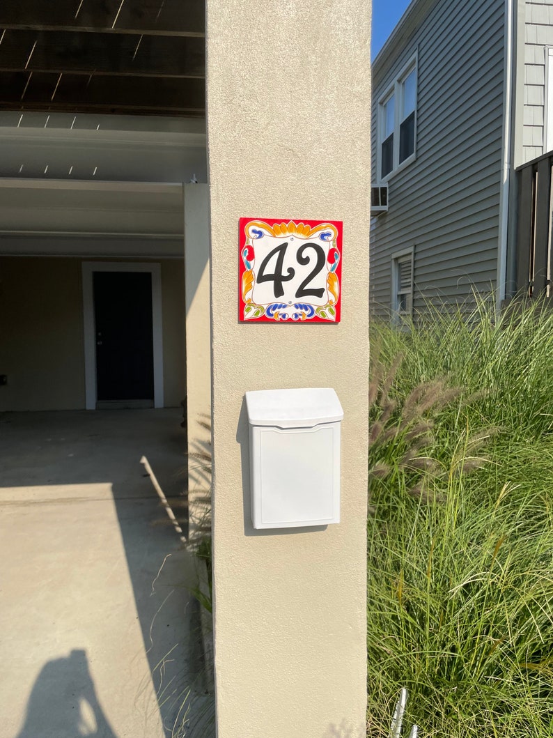 Small House Number Address Plaque Hand Painted Address Sign | Etsy