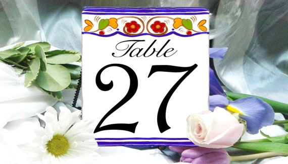 Wedding Table Numbers Decorative Tiles Italian Wedding Table - Etsy