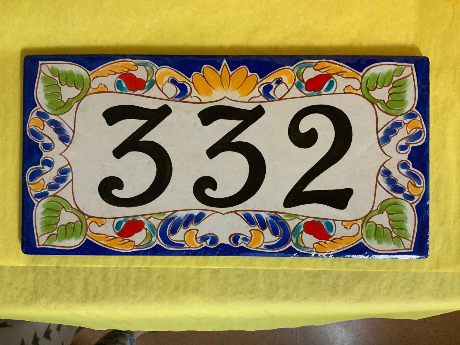 Cobalt Blue Italian House Number Plaque Decorative Hand | Etsy