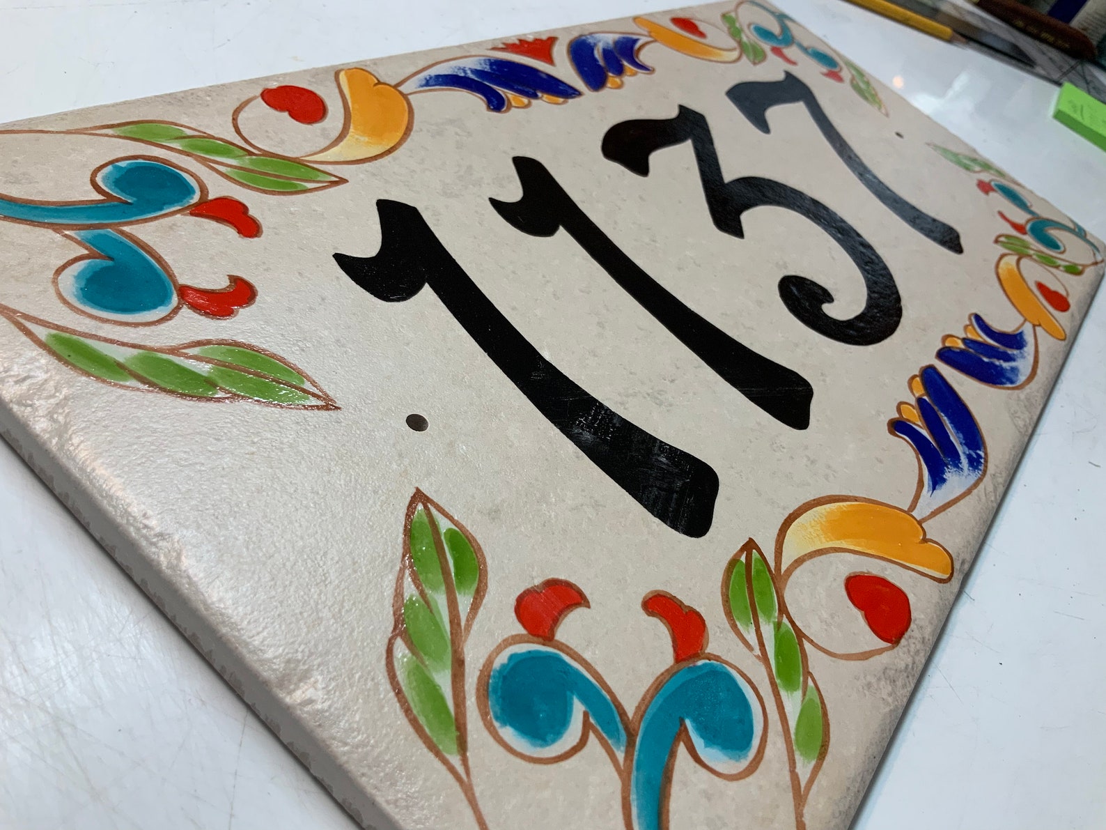 Hand Painted Victorian and Italian Style House Number Plaque - Etsy