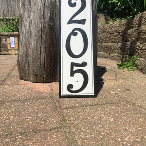 Vertical Numbers for Fence and Posts. Vertical Porcelain Outdoor ...
