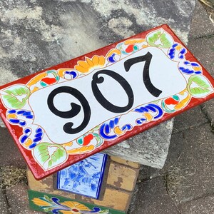 Colorful Ceramic House Number Plaque Personalized Address Numbers or ...