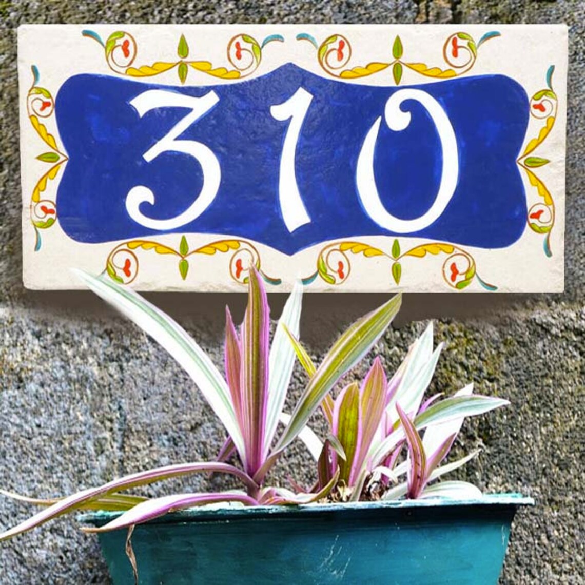 Ceramic House Number House Number Plaque Italian House - Etsy