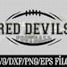 Red Devils Football - Digital Art File - SVG and DXF File for Cricut ...