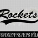 Rockets Script - Digital Art File - SVG and DXF File for Cricut ...