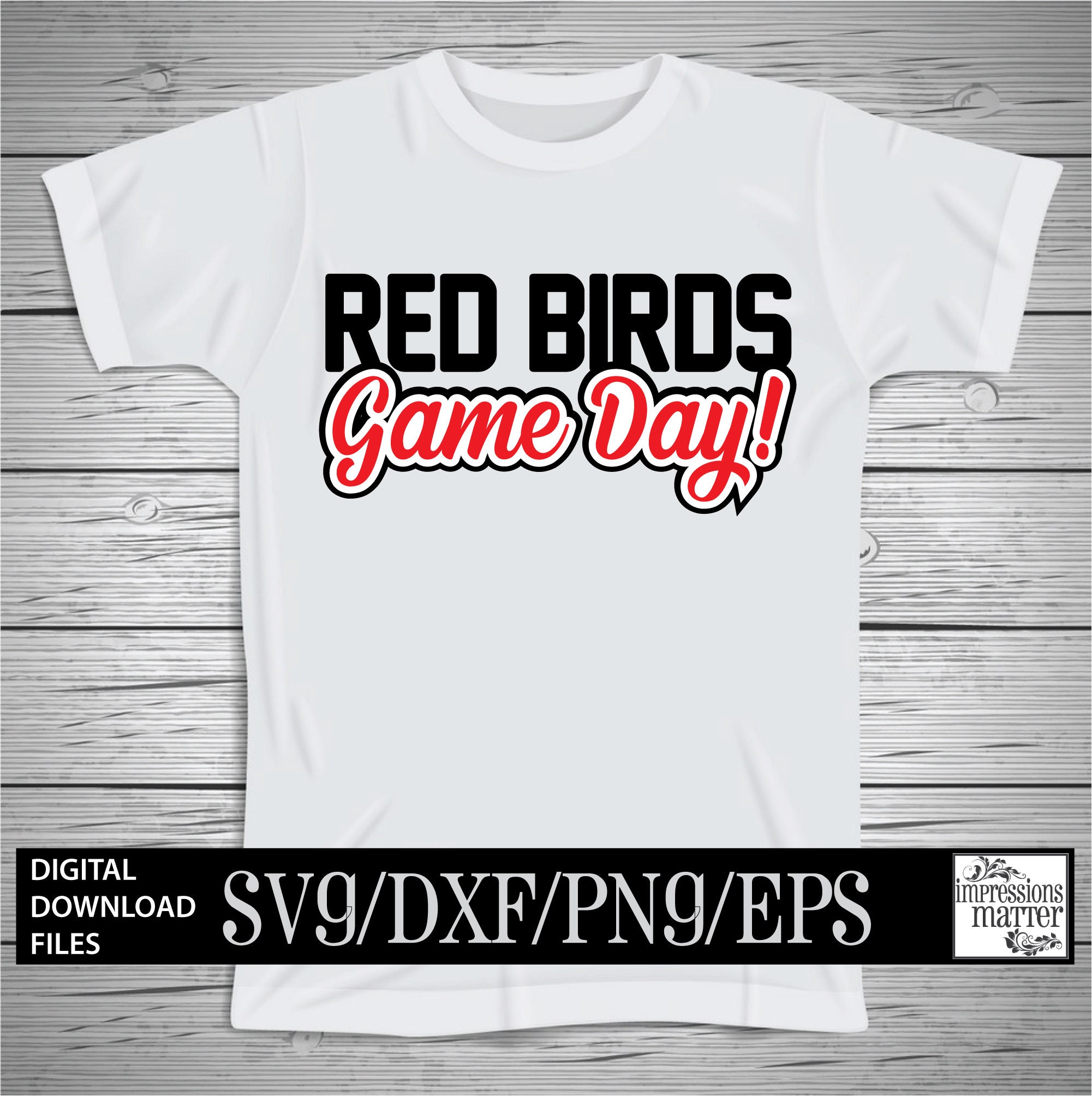 Redbirds Game Day Digital Art File SVG and DXF File for - Etsy