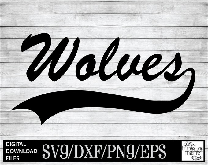 Wolves Script Digital Art File SVG and DXF File for Cricut - Etsy