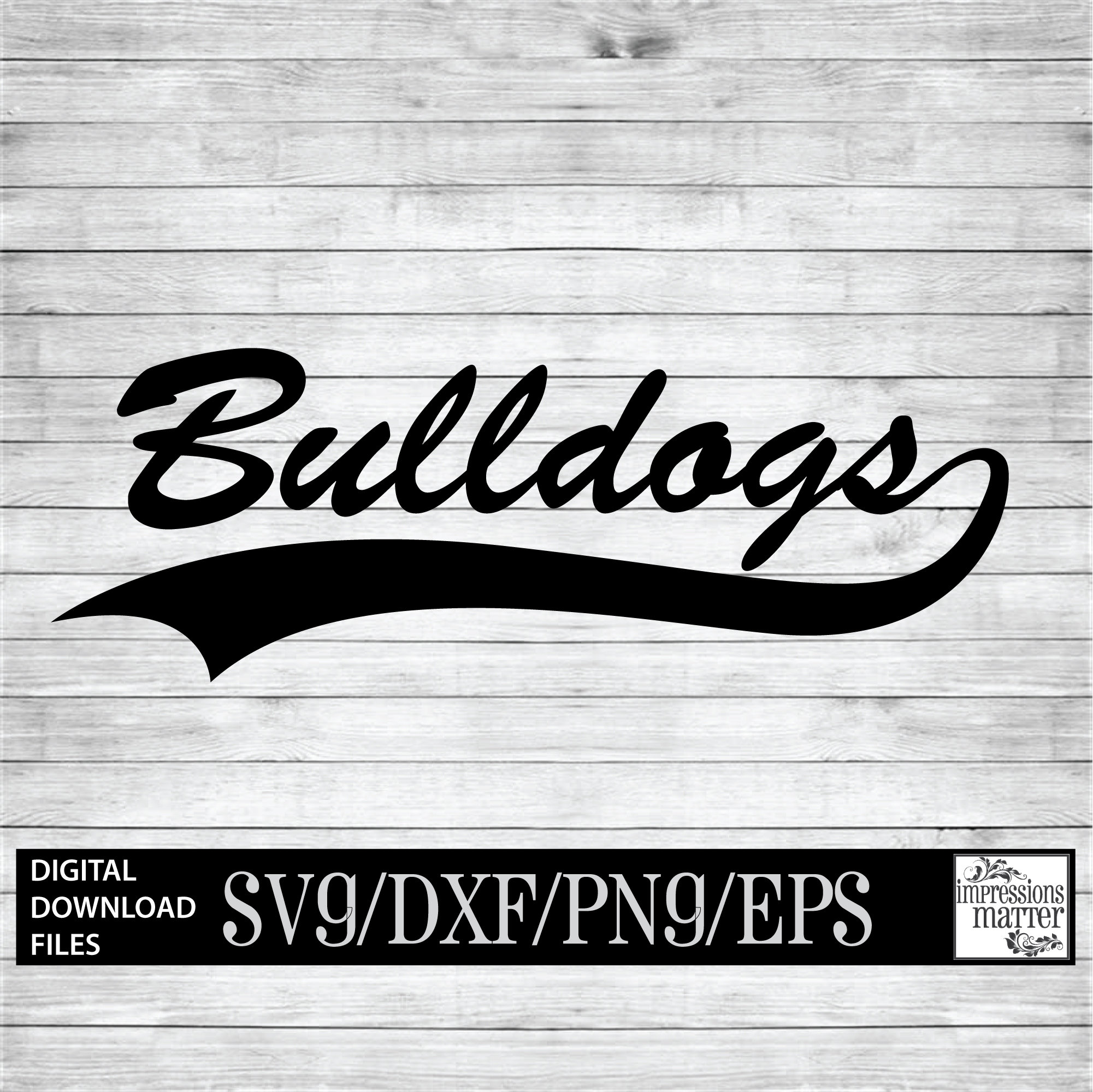 Bulldogs Script SVG DXF: Sports Team Logo (digital Download) - Etsy