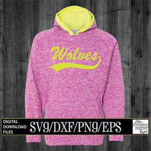 Wolves Script - Digital Art File - SVG and DXF File for Cricut ...