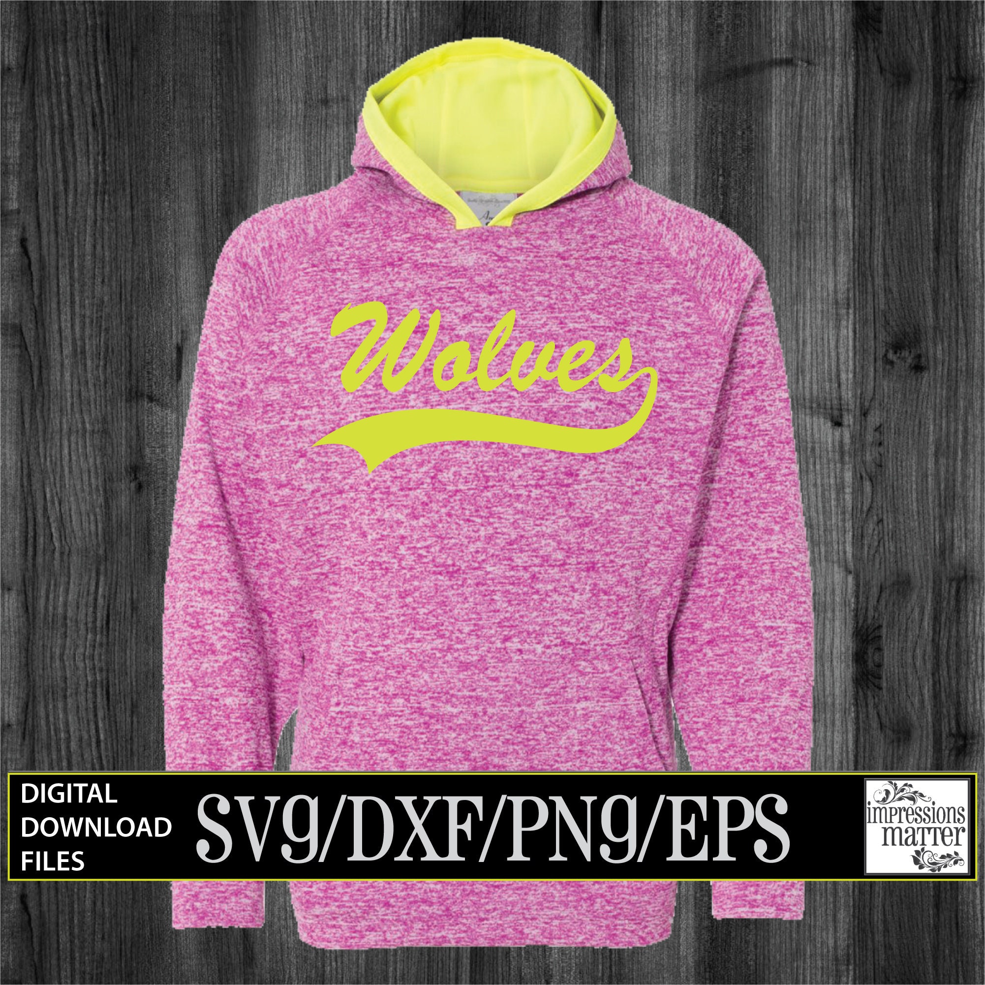 Wolves Script Digital Art File SVG and DXF File for Cricut | Etsy