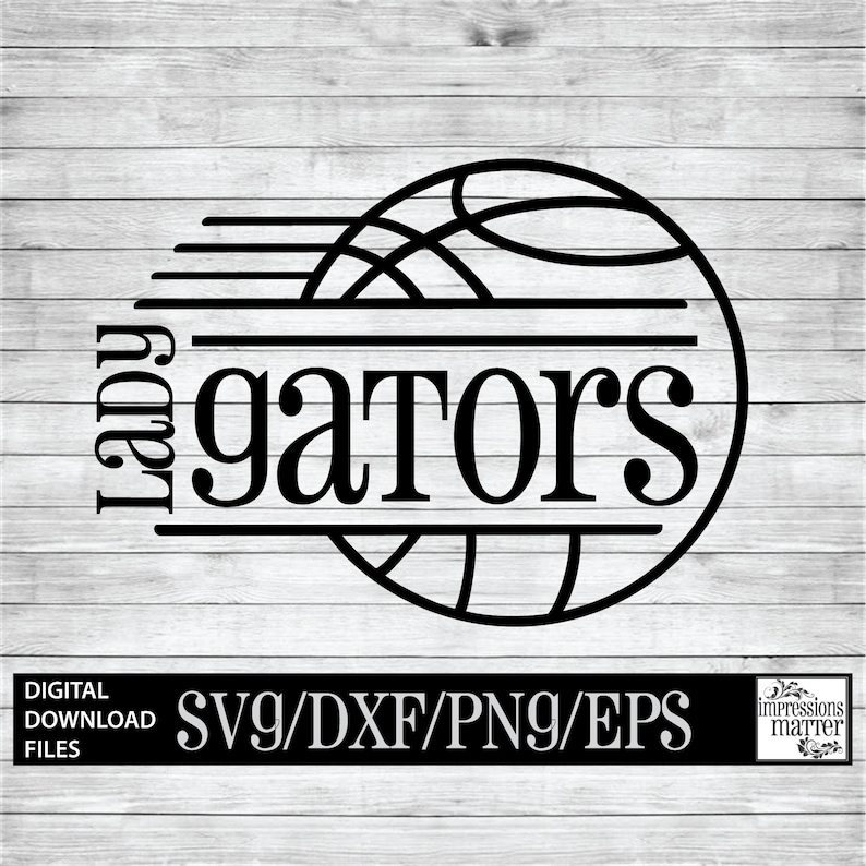 Lady Gators Basketball Digital Art File File SVG e DXF per - Etsy Italia