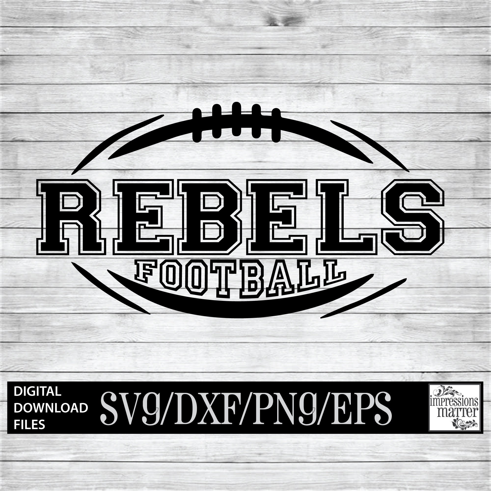 Rebels Football Digital Art File SVG and DXF File for | Etsy