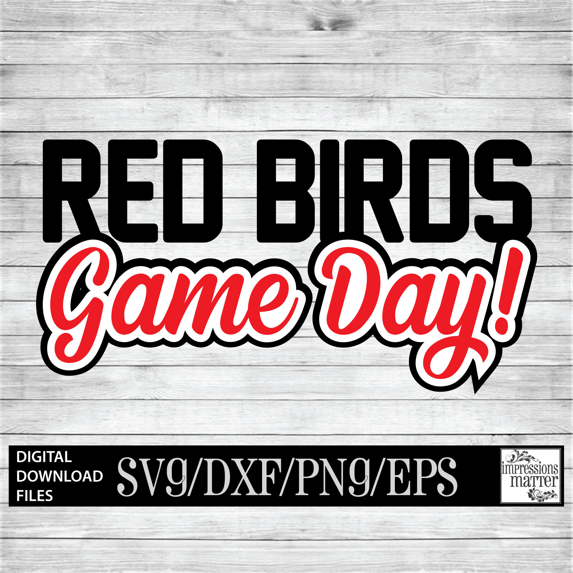Redbirds Game Day Digital Art File SVG and DXF File for - Etsy