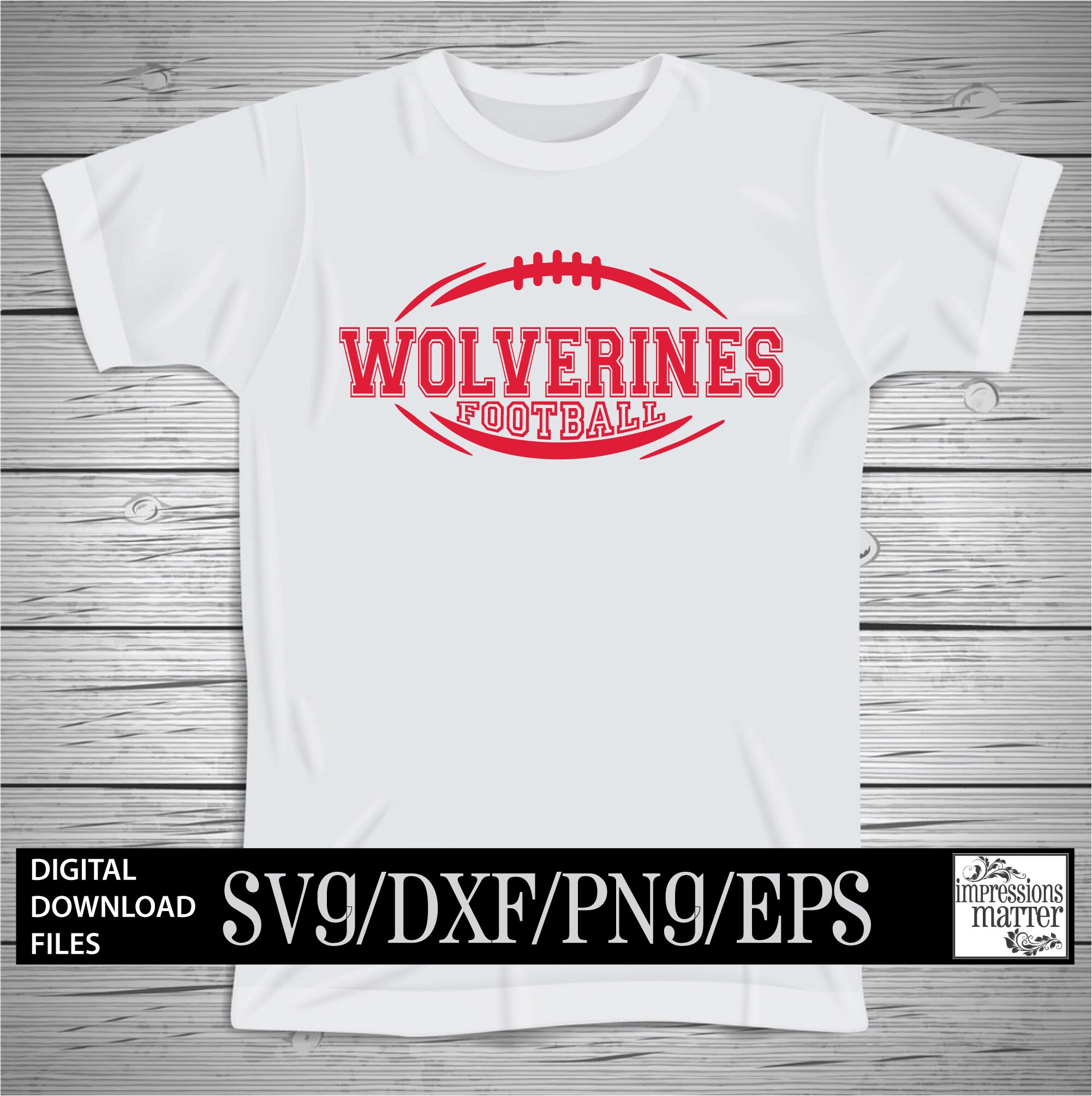 Wolverines Football - Digital Art File - SVG and DXF File for Cricut ...