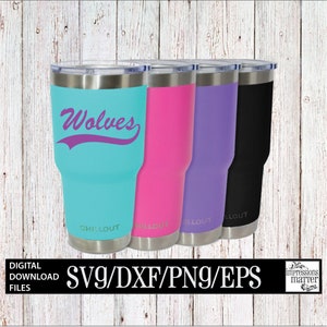 Wolves Script - Digital Art File - SVG and DXF File for Cricut ...