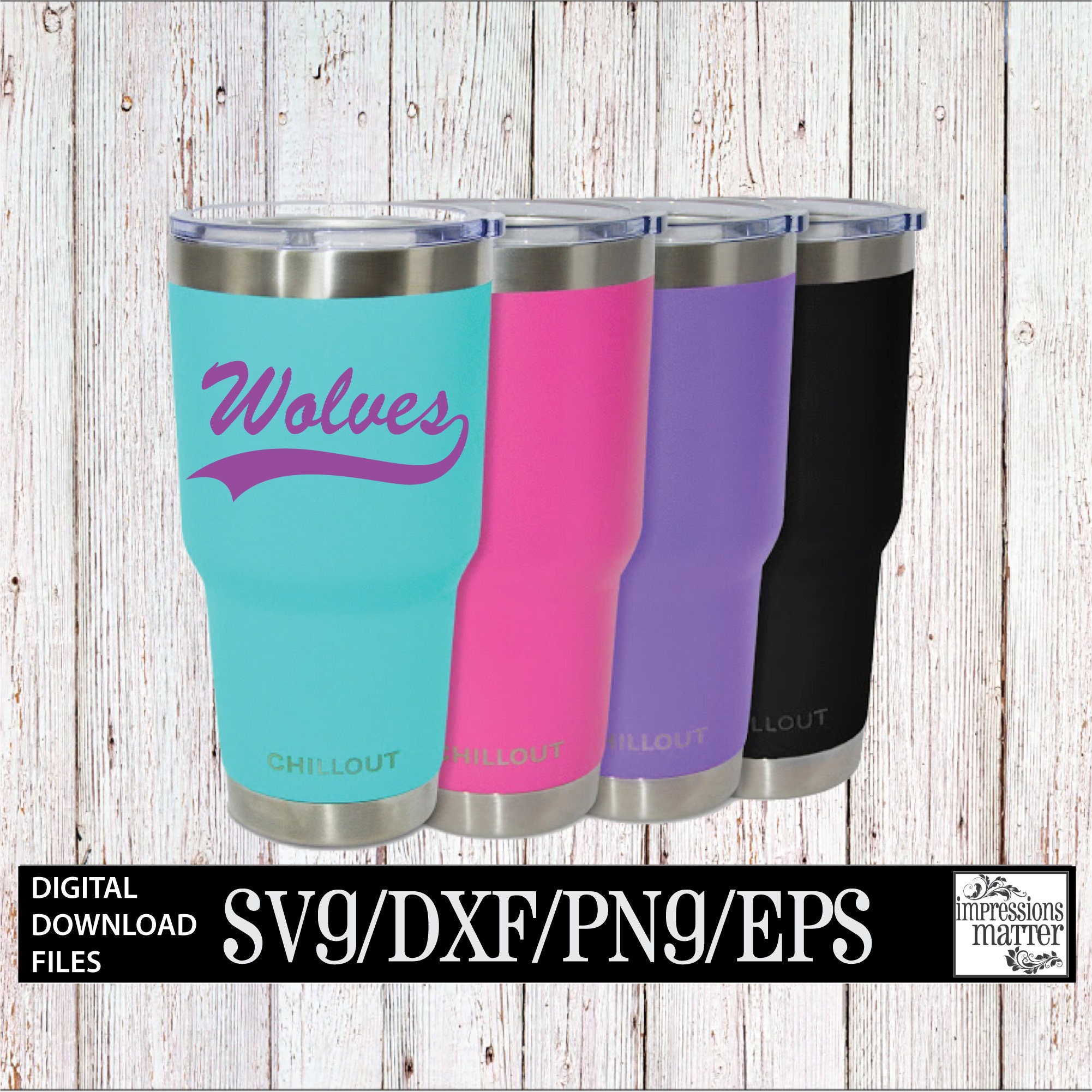 Wolves Script Digital Art File SVG and DXF File for Cricut | Etsy