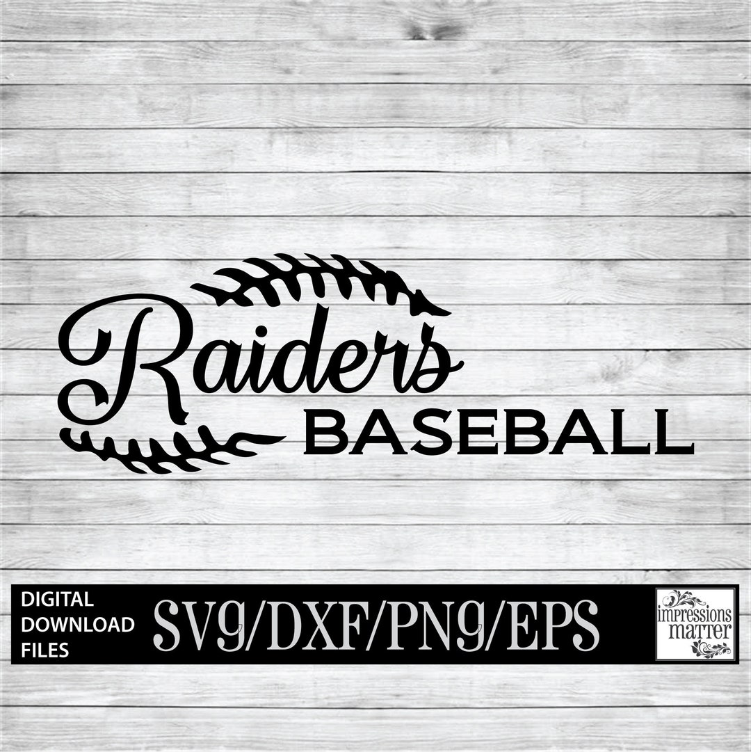Raiders Baseball - Digital Art File - SVG and DXF File for Cricut ...