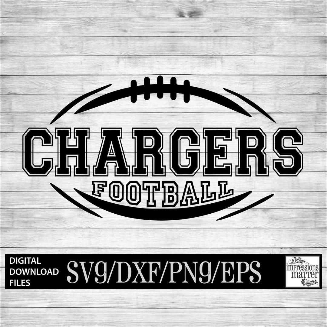 Chargers Football - Digital Art File - SVG and DXF File for Cricut ...