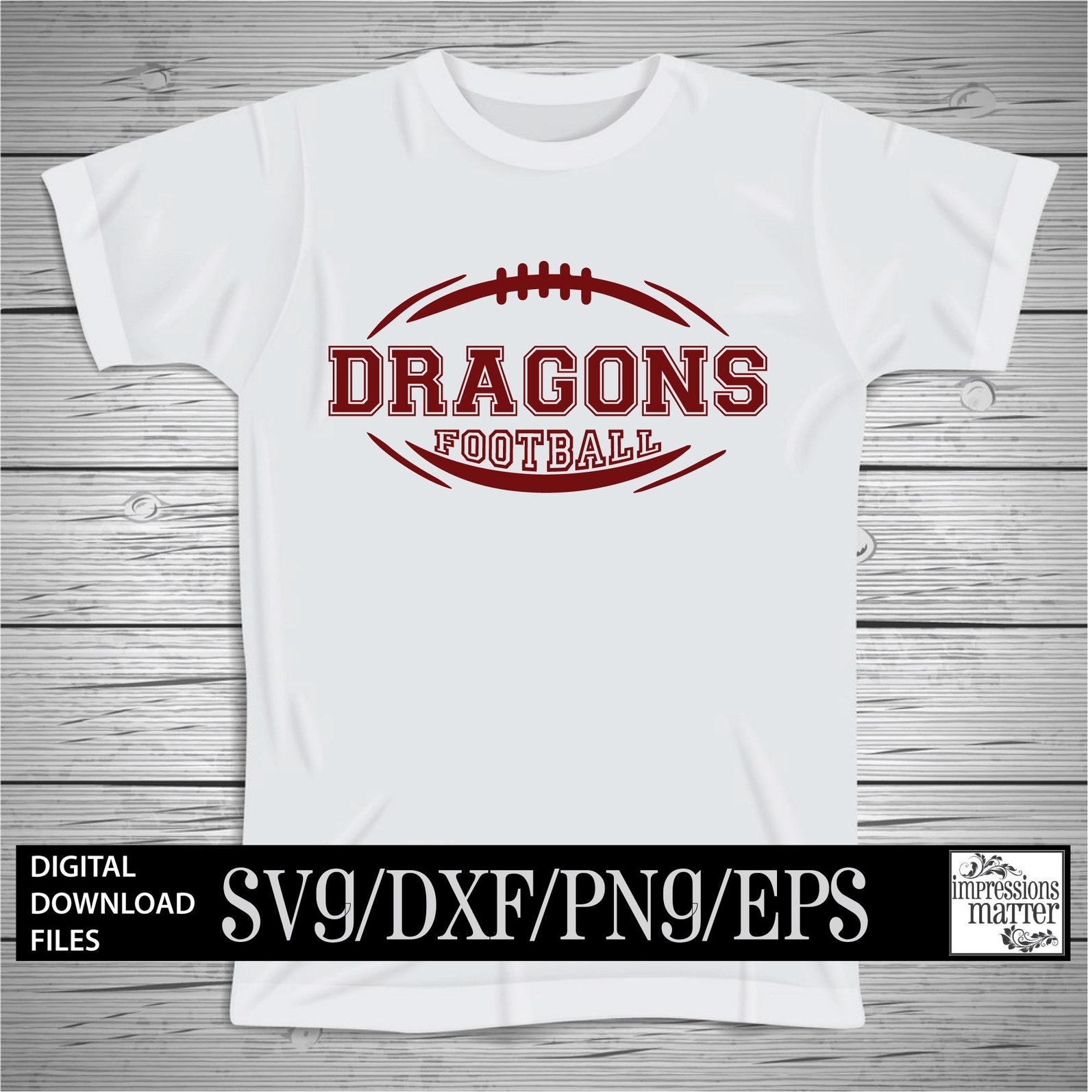 Dragons Football Archivo de arte digital Archivo SVG y DXF | Etsy España