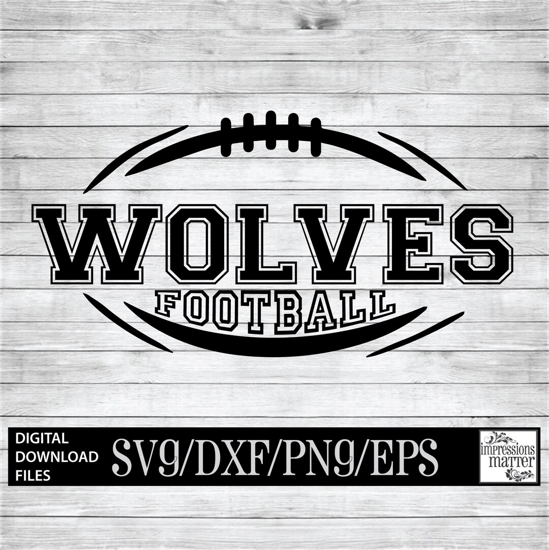 Wolves Football - Digital Art File - SVG and DXF File for Cricut ...
