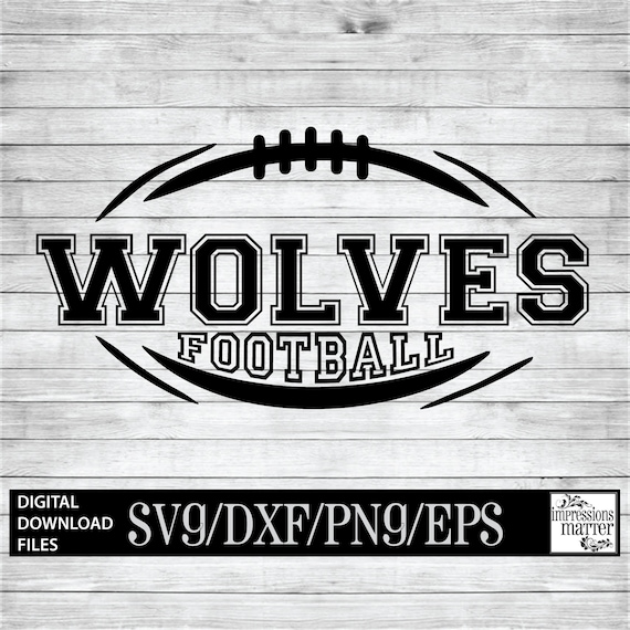 Wolves Football Digital Art File SVG and DXF File for | Etsy
