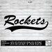 Rockets Script Digital Art File SVG and DXF File for Cricut ...