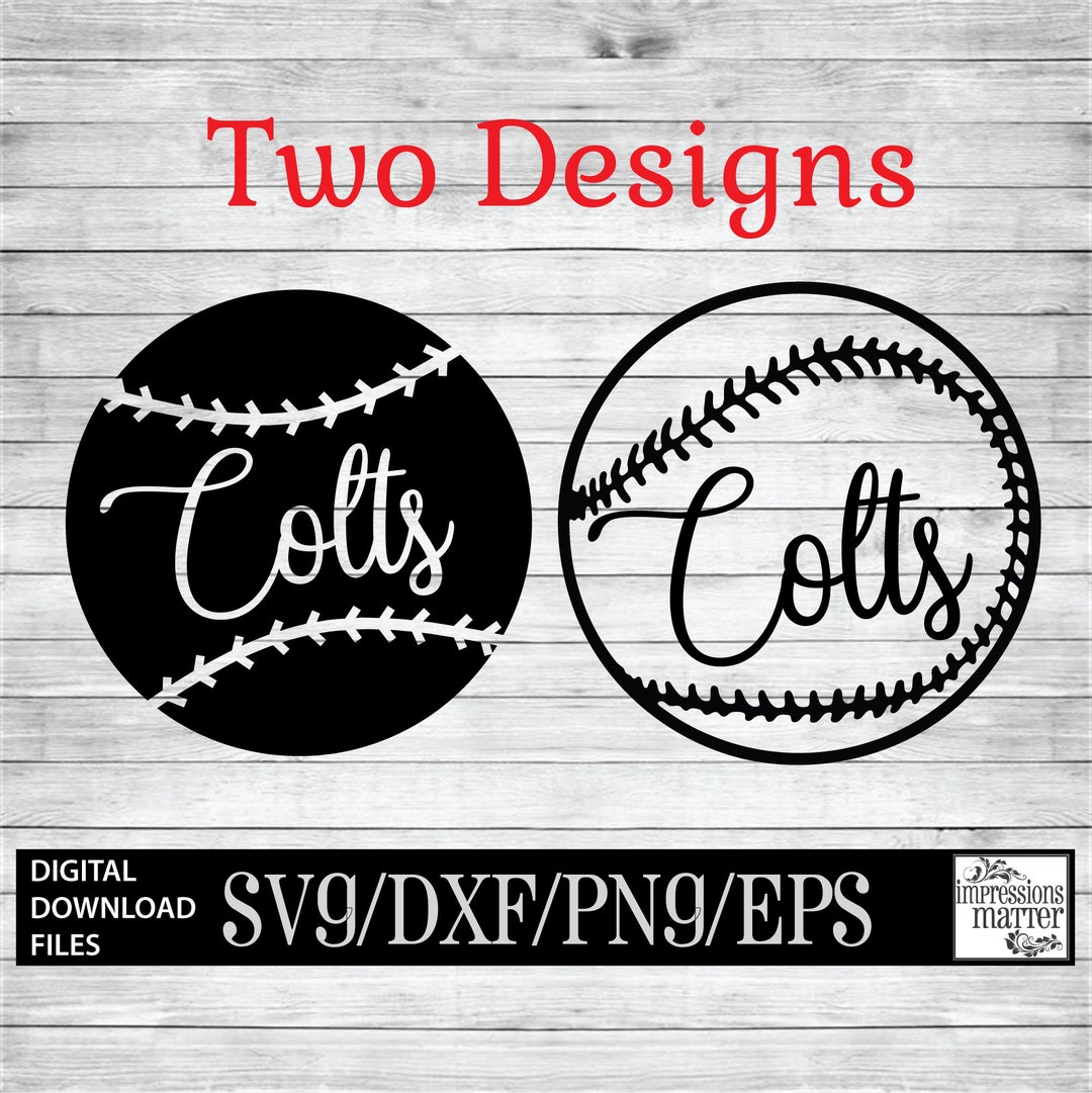 Colts Baseball Softball SVG DXF: Team Logo Digital Files (digital ...