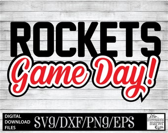 Rockets Script - Digital Art File - SVG and DXF File for Cricut ...