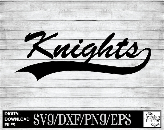 Knights Script Digital Art File SVG and DXF File for | Etsy