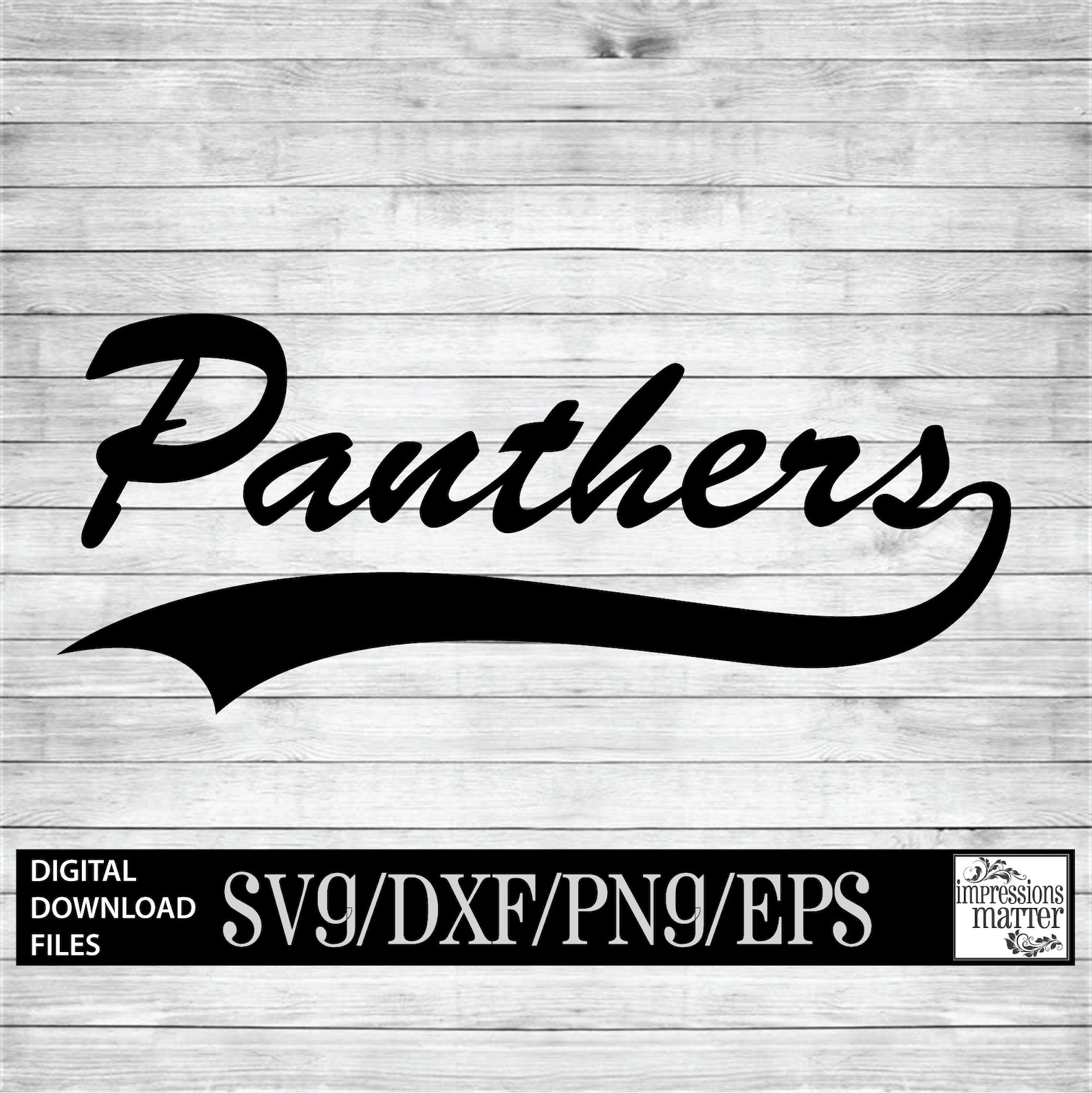 Panthers Script Digital Art File SVG and DXF File for | Etsy