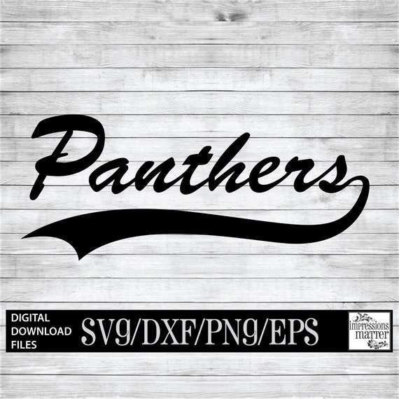 Panthers Script Digital Art File SVG and DXF File for | Etsy