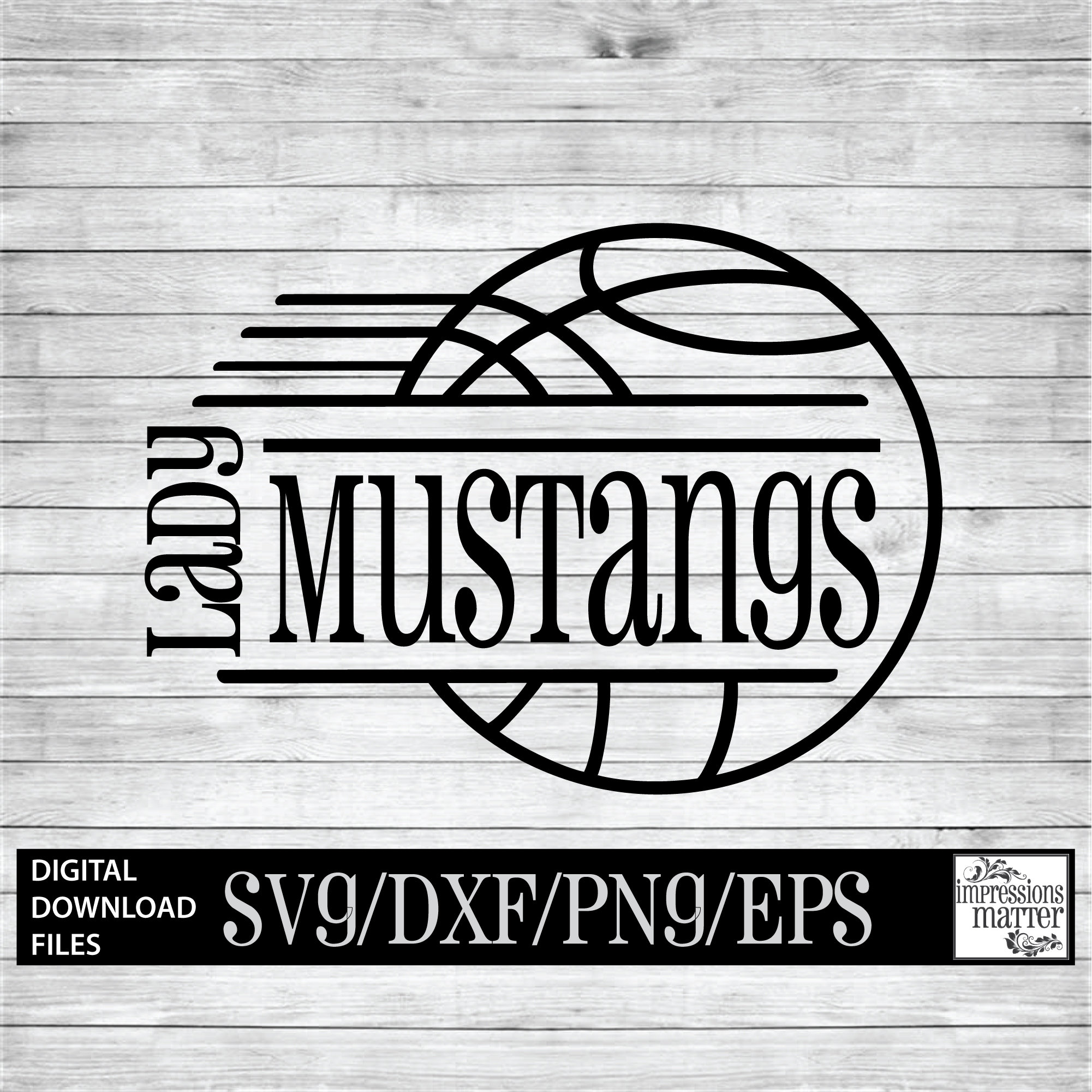 Lady Mustangs Basketball Digital Art File SVG and DXF File - Etsy