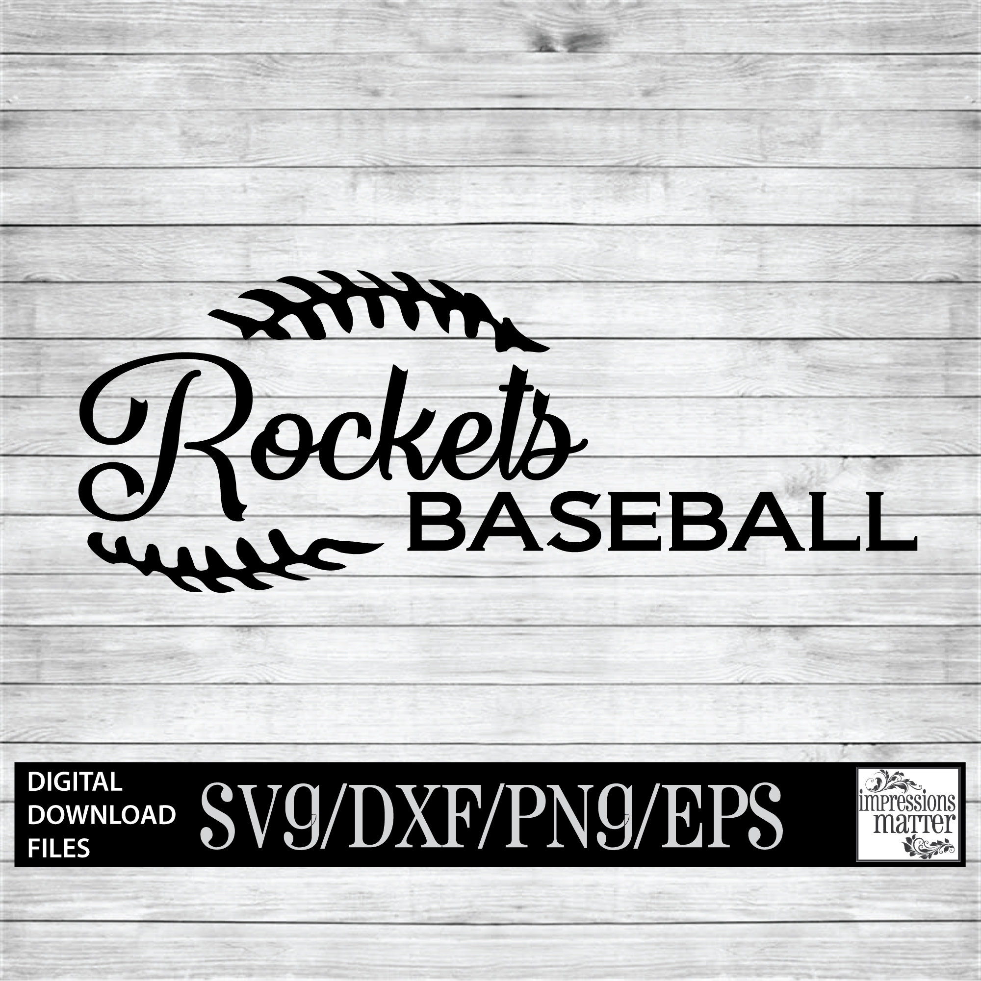 Rockets Baseball Digital Art File SVG and DXF File for - Etsy