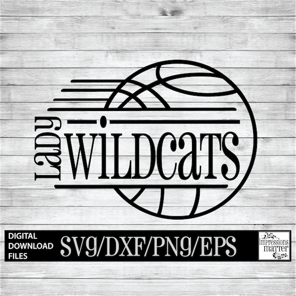 Lady Wildcats Basketball Svg - Etsy