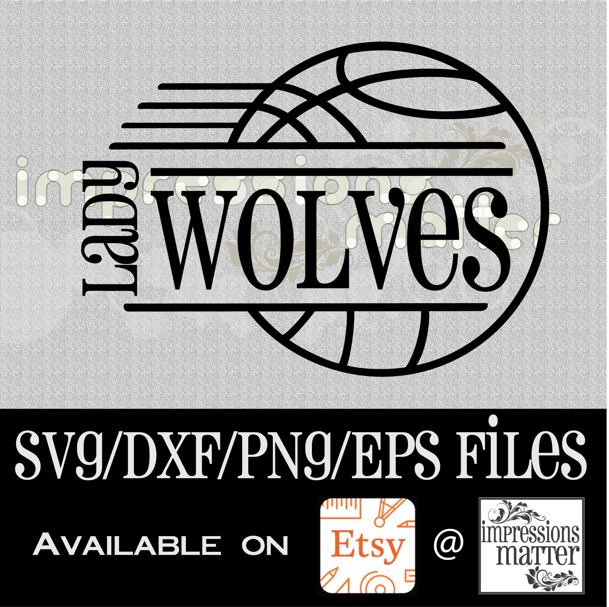 Lady Wolves Basketball Digital Art File SVG and DXF File - Etsy