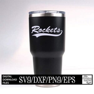 Rockets Script - Digital Art File - SVG and DXF File for Cricut ...