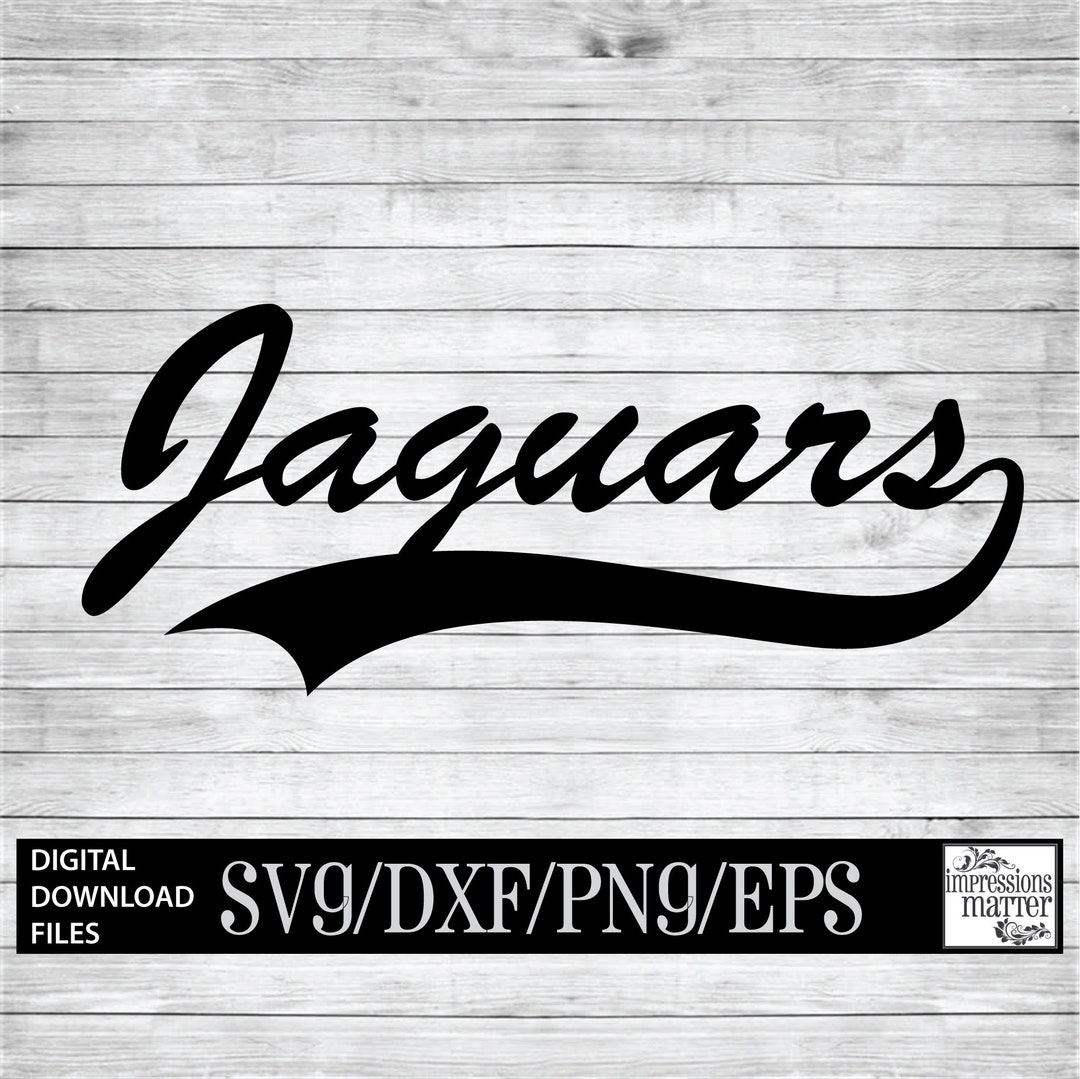 Jaguars Script - Digital Art File - SVG and DXF File for Cricut ...