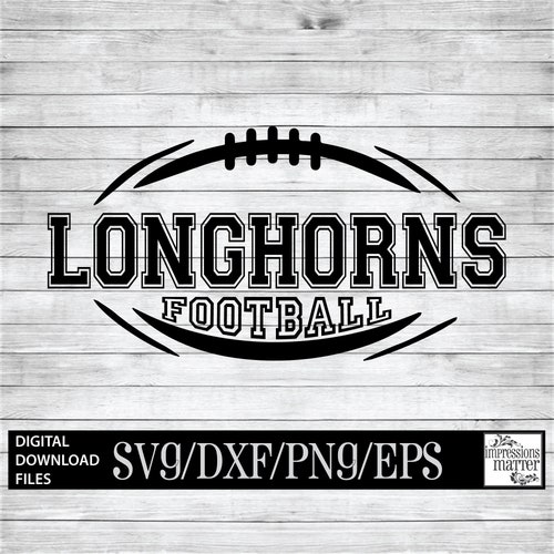 Longhorns Football Digital Art File SVG and DXF File for - Etsy