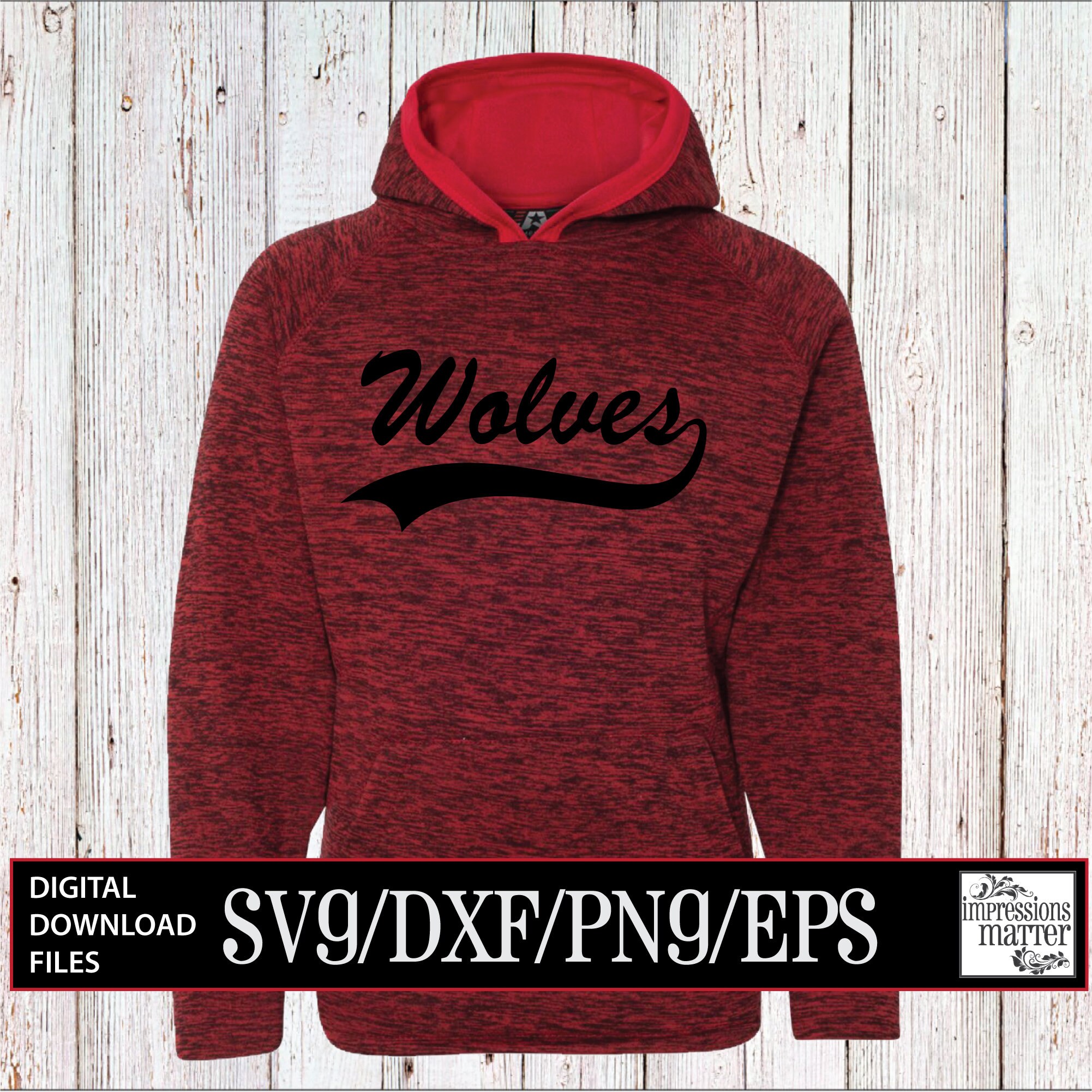 Wolves Script Digital Art File SVG and DXF File for Cricut | Etsy