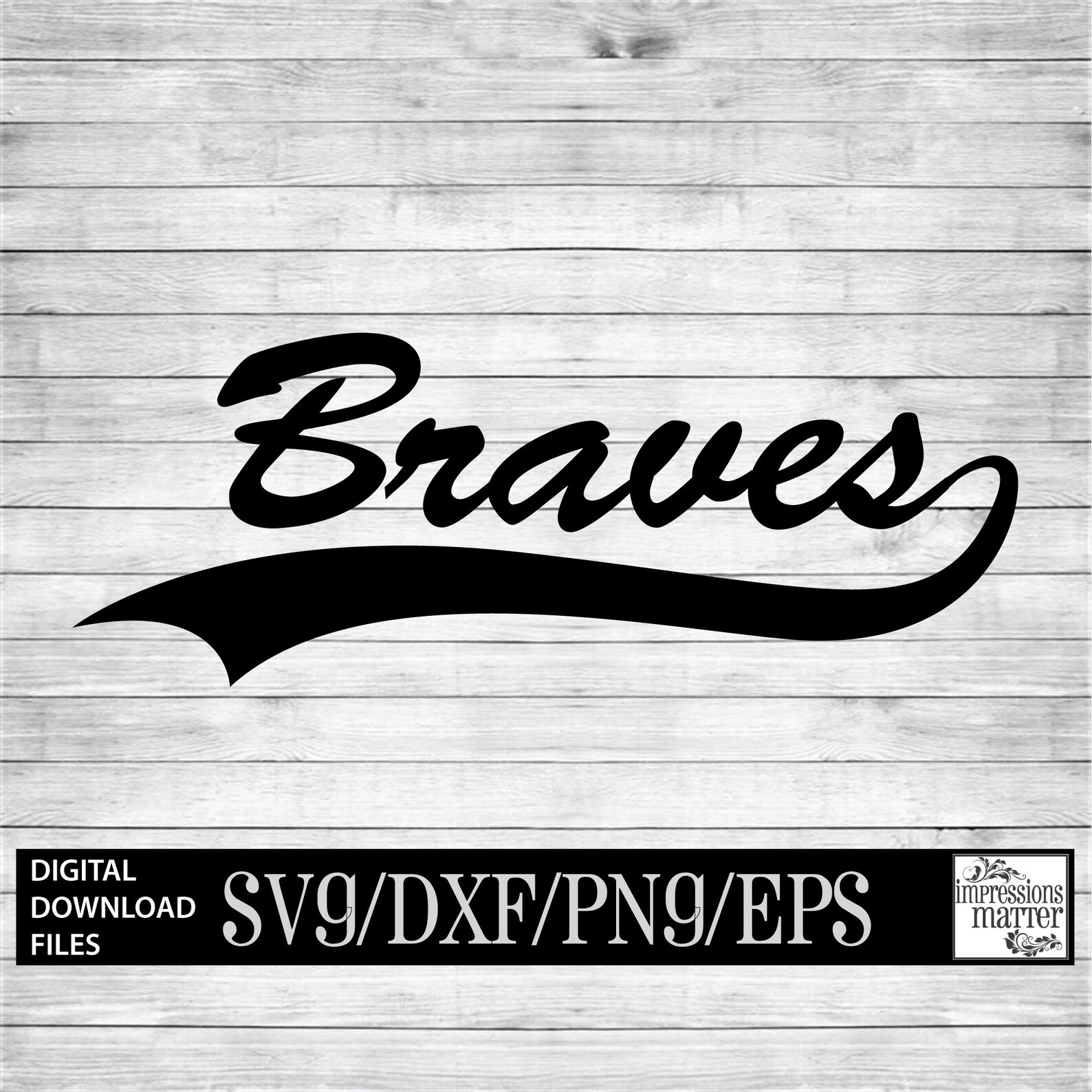 Braves Script Digital Art File SVG and DXF File for Cricut - Etsy UK