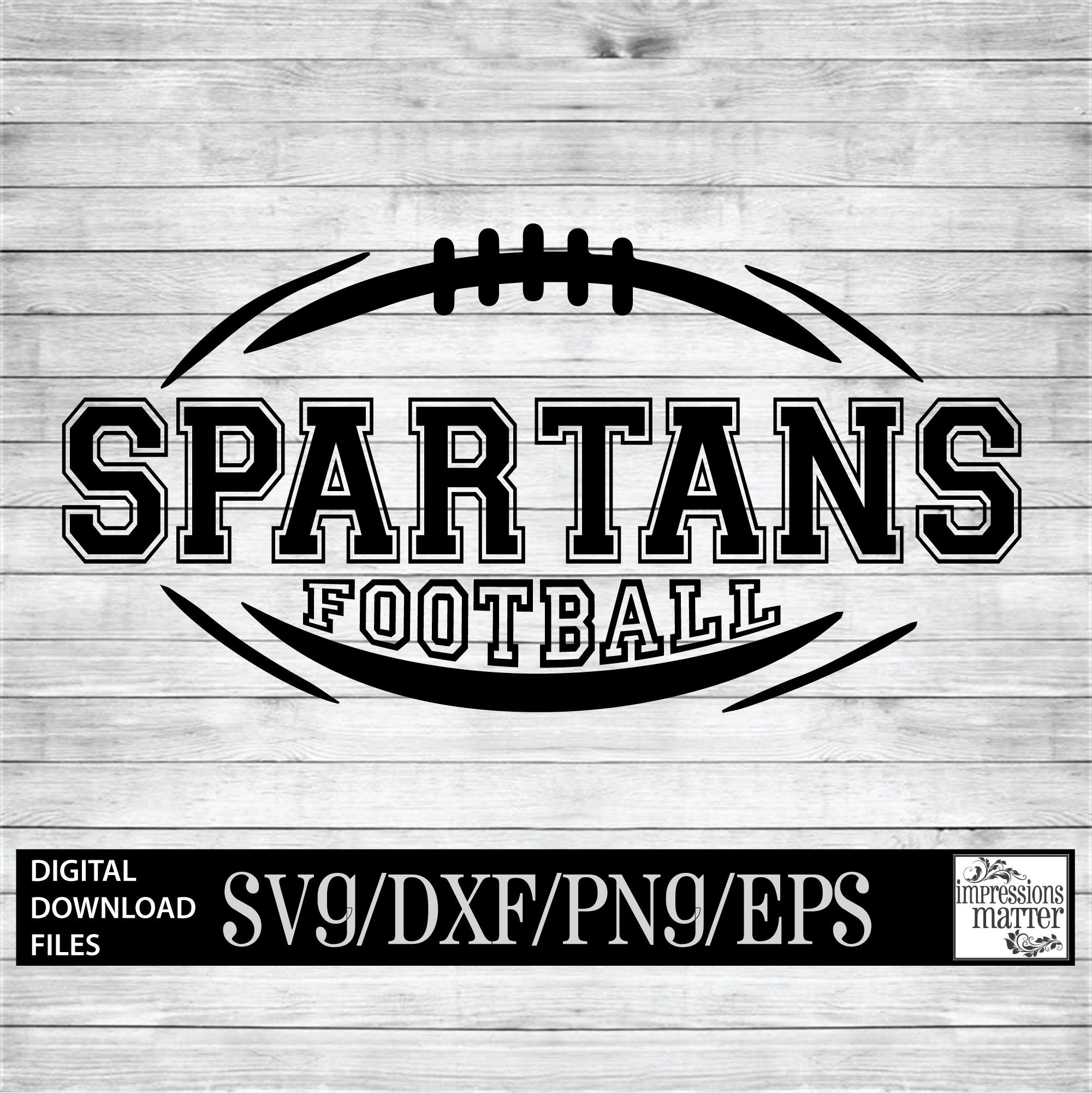 Spartans Football Digital Art File SVG and DXF File for - Etsy