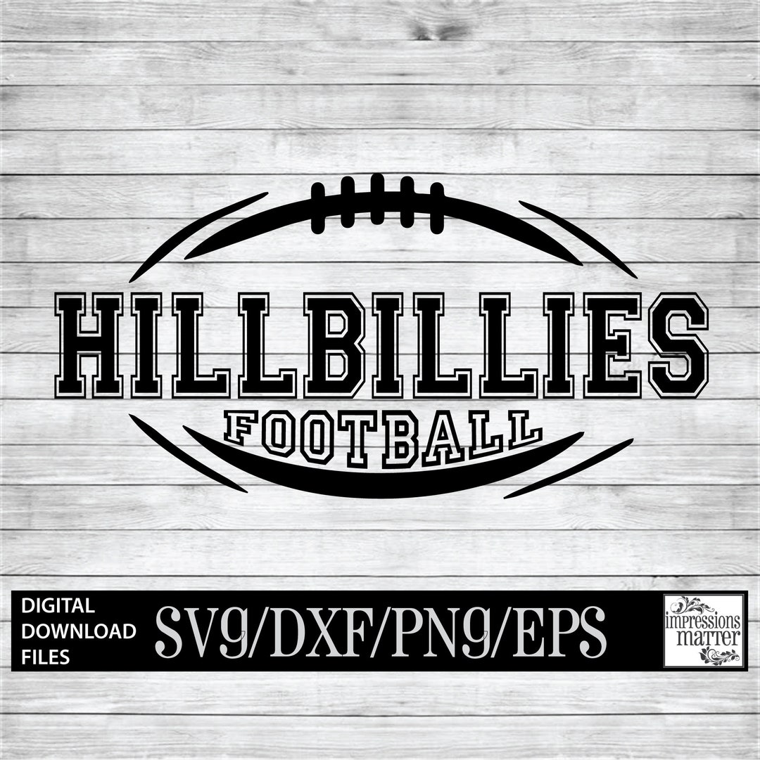 Hillbillies Football - Digital Art File - SVG and DXF File for Cricut ...