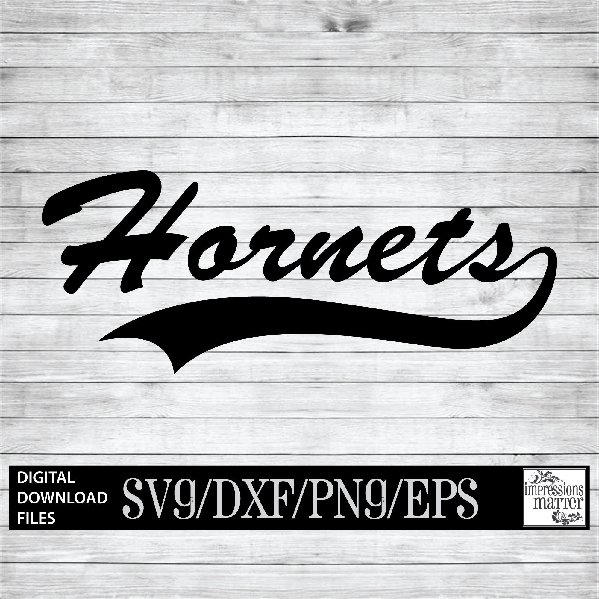 Hornets Script Digital Art File SVG and DXF File for - Etsy